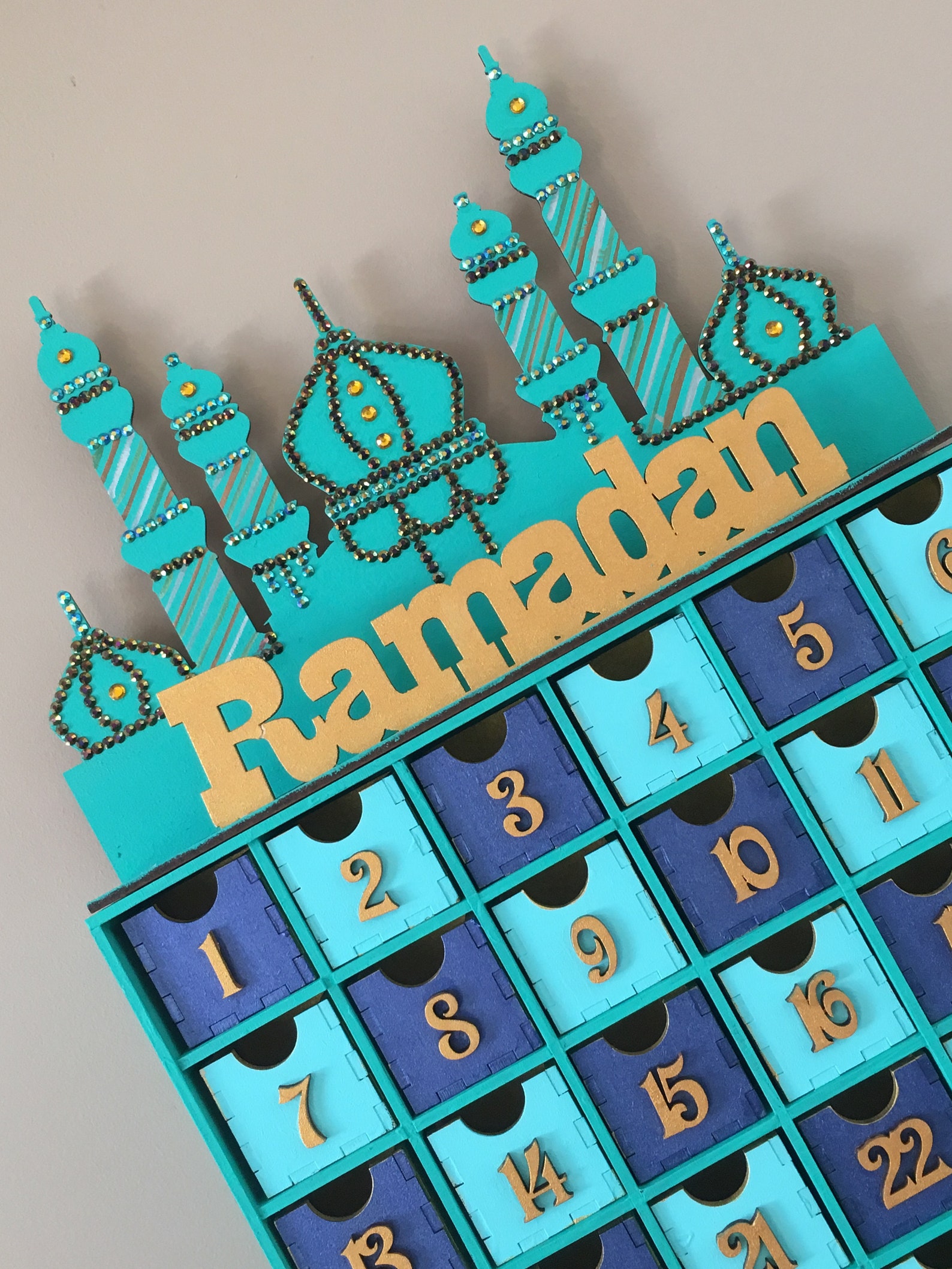 Ramadan Calendar, Ramadan Wooden Calender, Ramadan Decoration ...