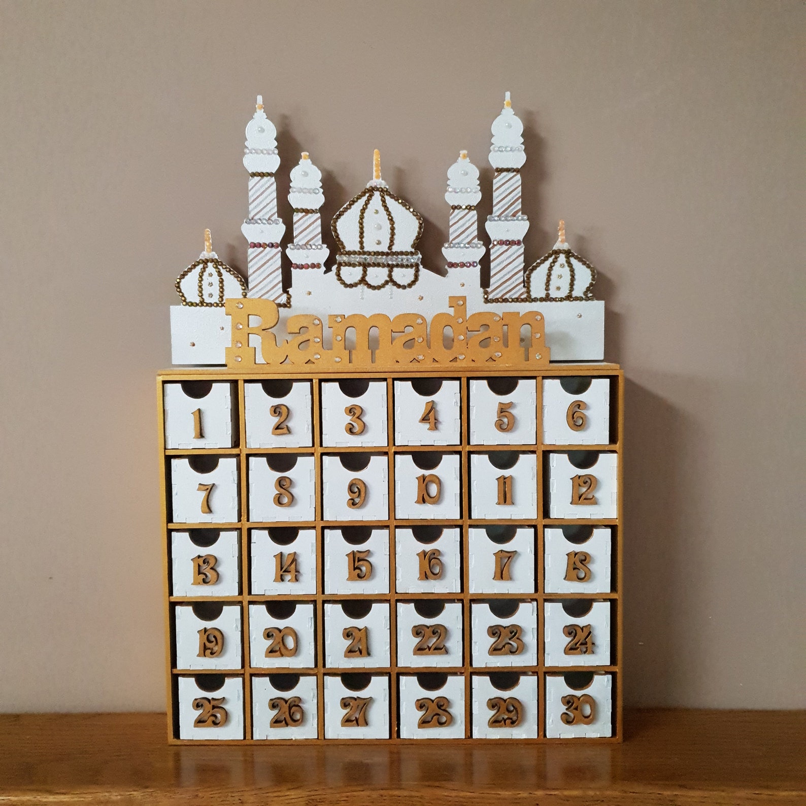 Ramadan Calendar, Ramadan Wooden Calender, Ramadan Decoration ...