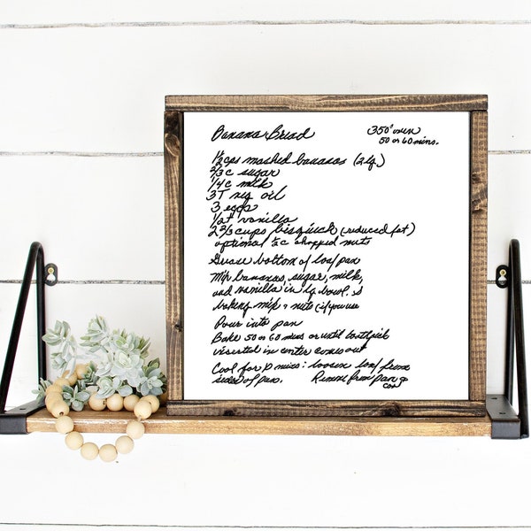 Handwritten Recipe Sign - Etsy
