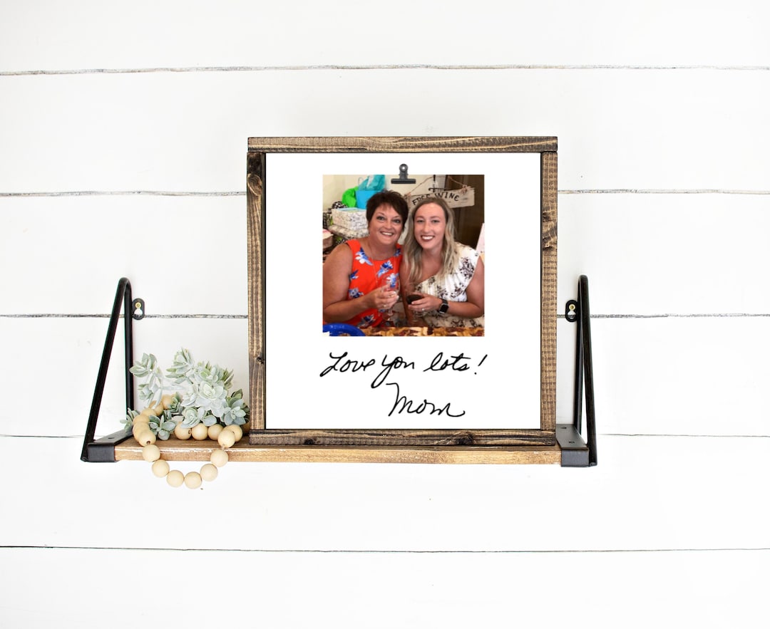 Original Handwriting With Photo Sign | Handwriting Gift | Custom ...