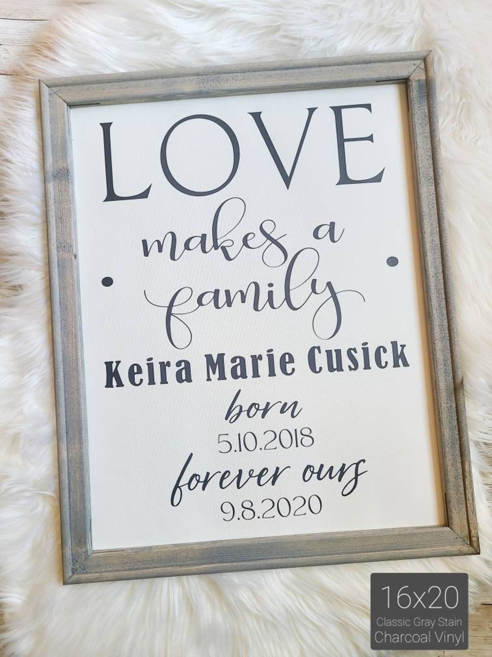 Adoption Gift Adoption Sign Personalized Family Gift for - Etsy