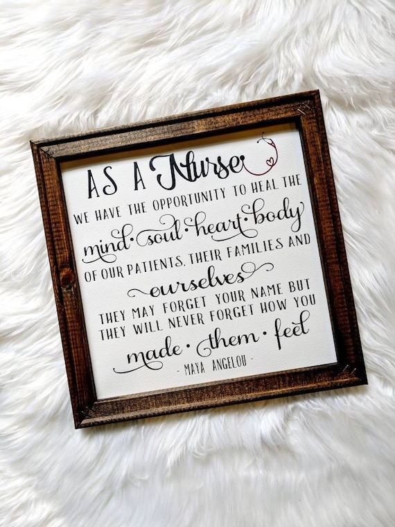 As a Nurse Sign Inspirational Sign Nurse Sign Gift for - Etsy
