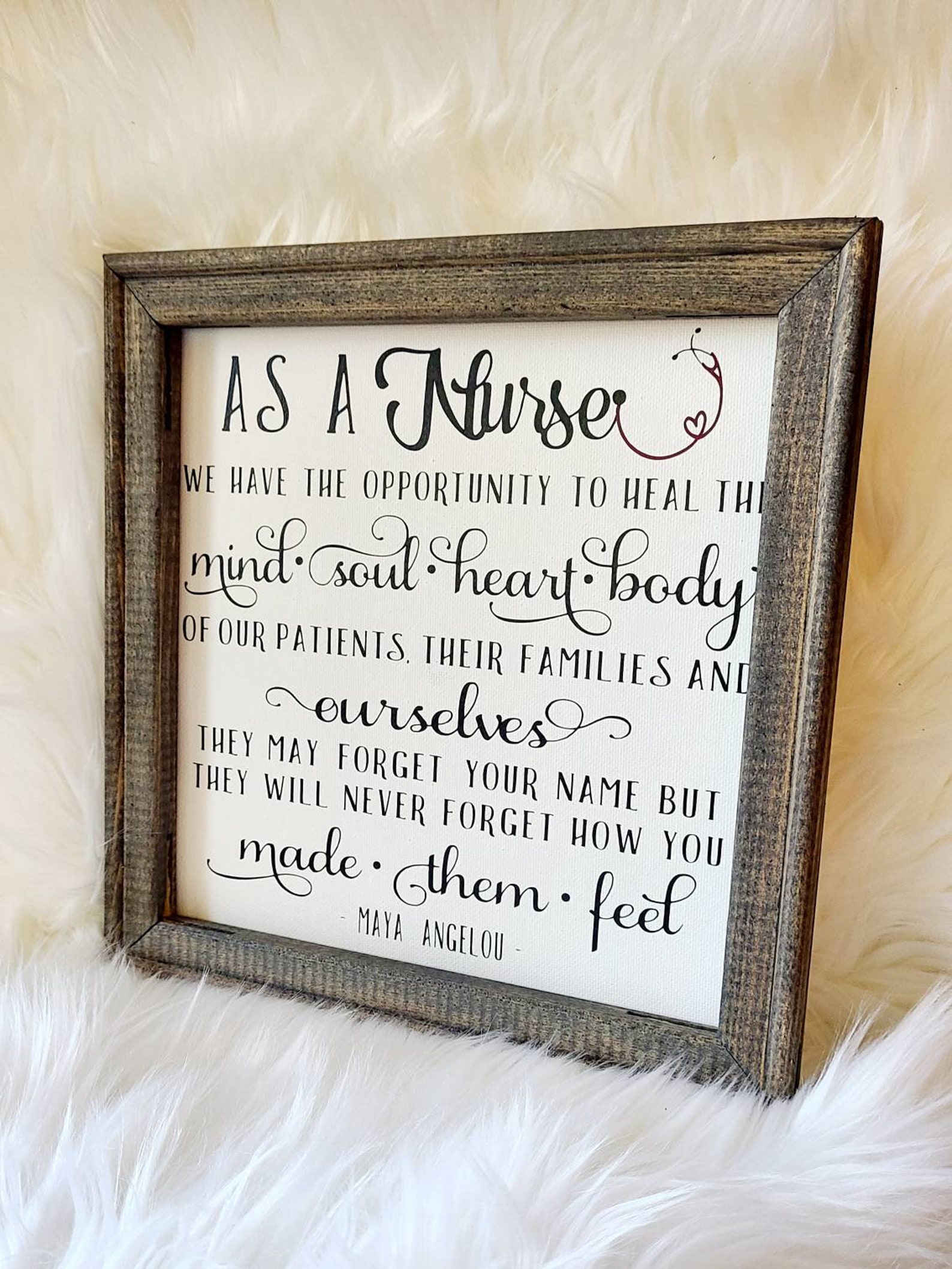 As a Nurse Sign Inspirational Sign Nurse Sign Gift for | Etsy