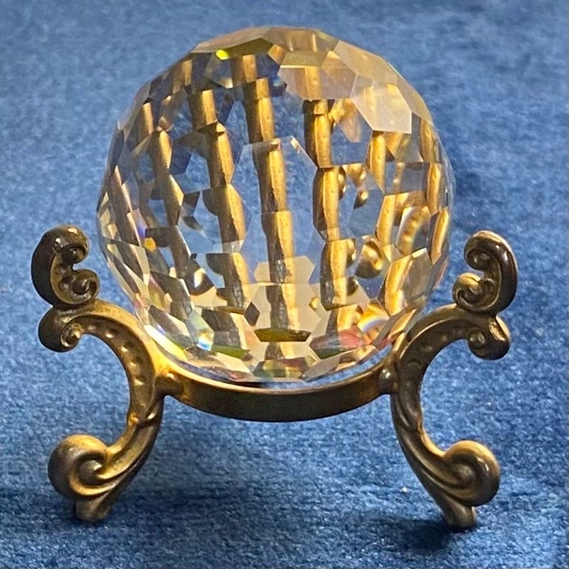 Faceted Crystal Ball - Etsy