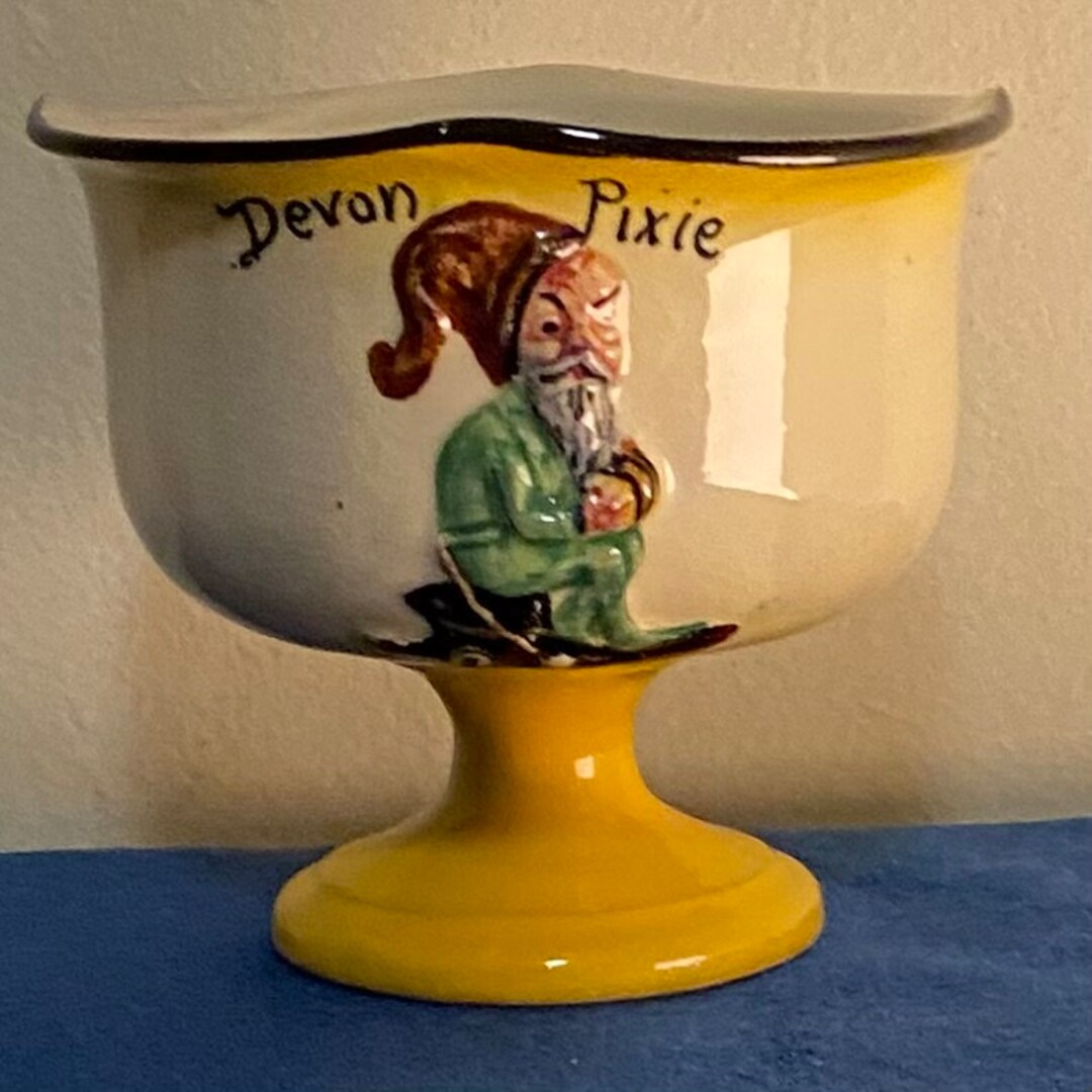 Vintage Torquay Ware Devon Pixie Cream Bowl - Help Yourself to Cream - Etsy