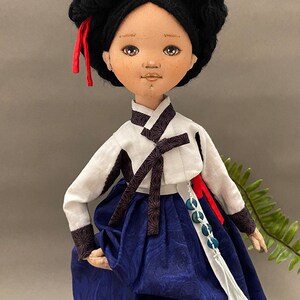 Woman Hanbok Doll, Korean Traditional Dress, Doll Pattern, PDF - Etsy