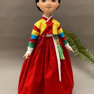 Woman Hanbok Doll, Korean Traditional Dress, Doll Pattern, PDF - Etsy