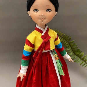Woman Hanbok Doll, Korean Traditional Dress, Doll Pattern, PDF - Etsy