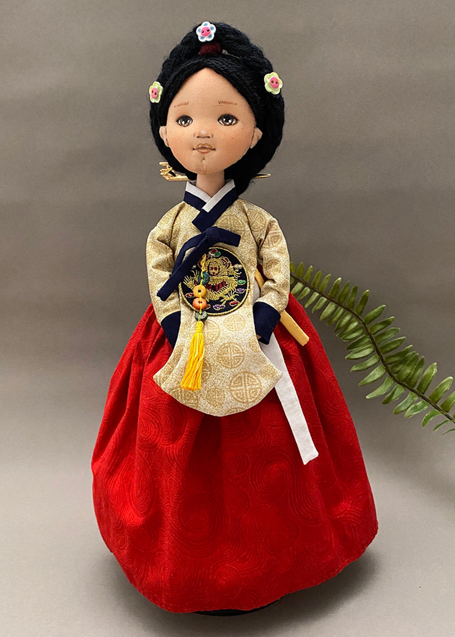 Woman Hanbok Doll, Korean Traditional Dress, Doll Pattern, PDF - Etsy