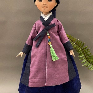 Woman Hanbok Doll, Korean Traditional Dress, Doll Pattern, PDF - Etsy