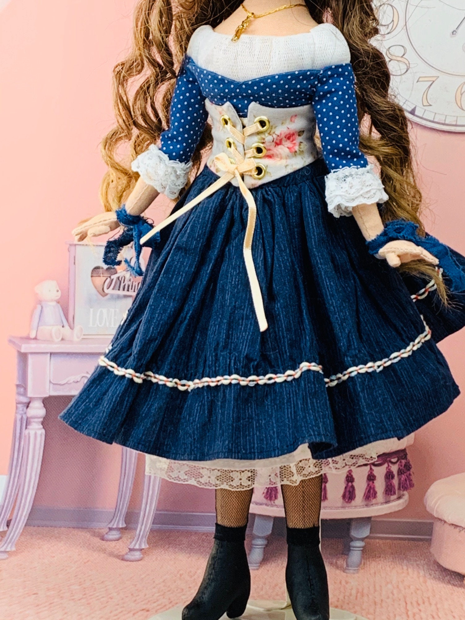 PDF Doll Sewing Pattern / 35cm Doll / Corset Dress / Vintage - Etsy