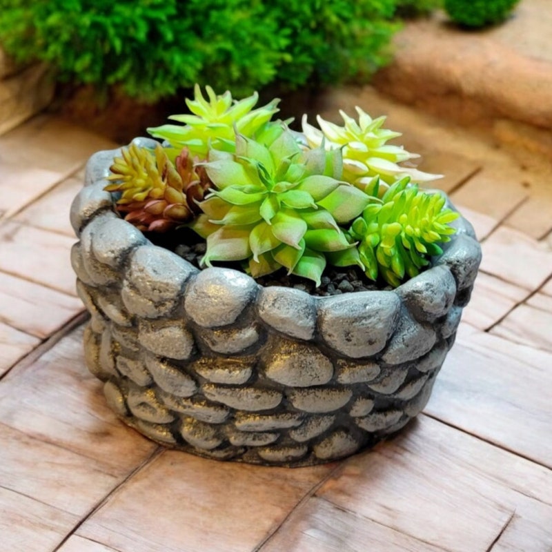 Rock Planter - Etsy