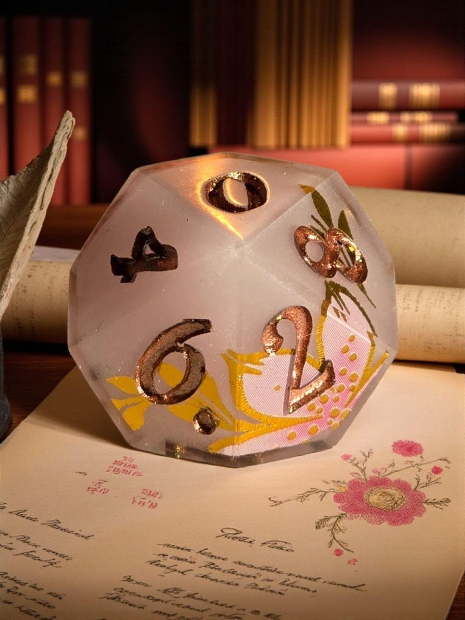 The Philosopher’s Bloom | Sharp Edge Resin Dice Set | Arcane Floral ...