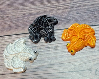 Mini Koi Fish Solid Colors Resin Set of 3 Pond Décor Water | Etsy