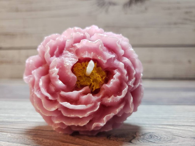 NEW Large Peony Flower Candle Set of 2 - Etsy