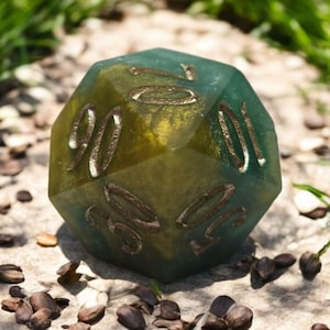 Woodland Seeds Dice Set - Sharp Edge Resin RPG Dice With Forest Greens ...