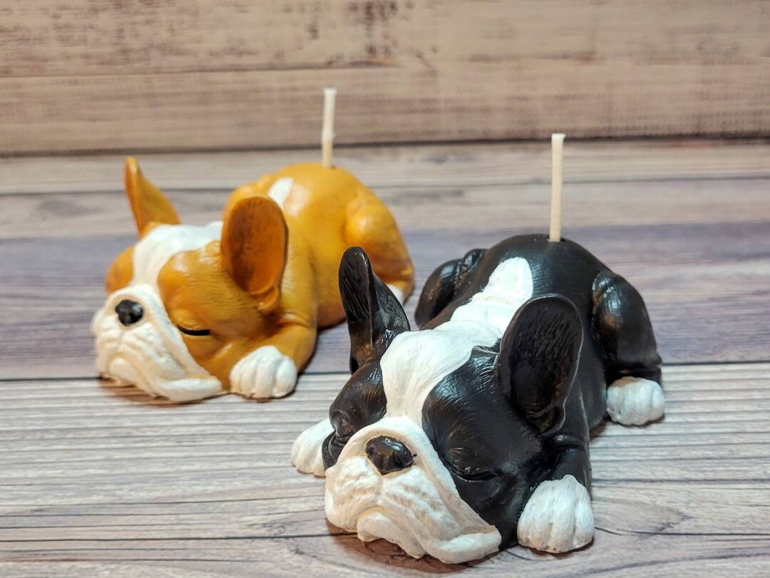 Bulldog Candle Set of 1 - Etsy