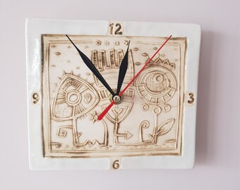 Ceramic clock | Etsy