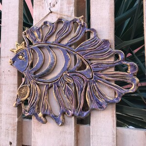 Big Ceramic Fish Wall Decor Fish Zodiac Decor Fish Rustic Home Decor ...