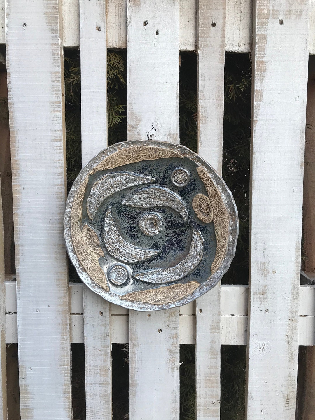 Ceramic Serving Platter-wall Hanging Pottery Dish - Wall Plate ...