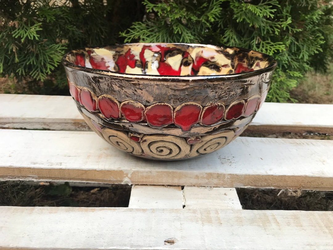 Colorful Bowl, Ceramic Art, Ceramic Bowl, Modern Pottery, Fruit Bowl ...