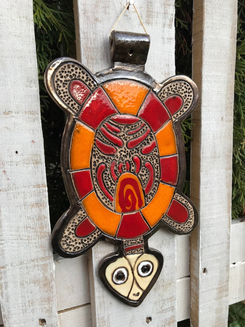 Ceramic Turtlehandmade Handpainted Pottery the Turtle - Etsy
