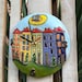 Handmade Ceramic Wall Clock, Colorful Townhouse Design, Kitchen Decor ...
