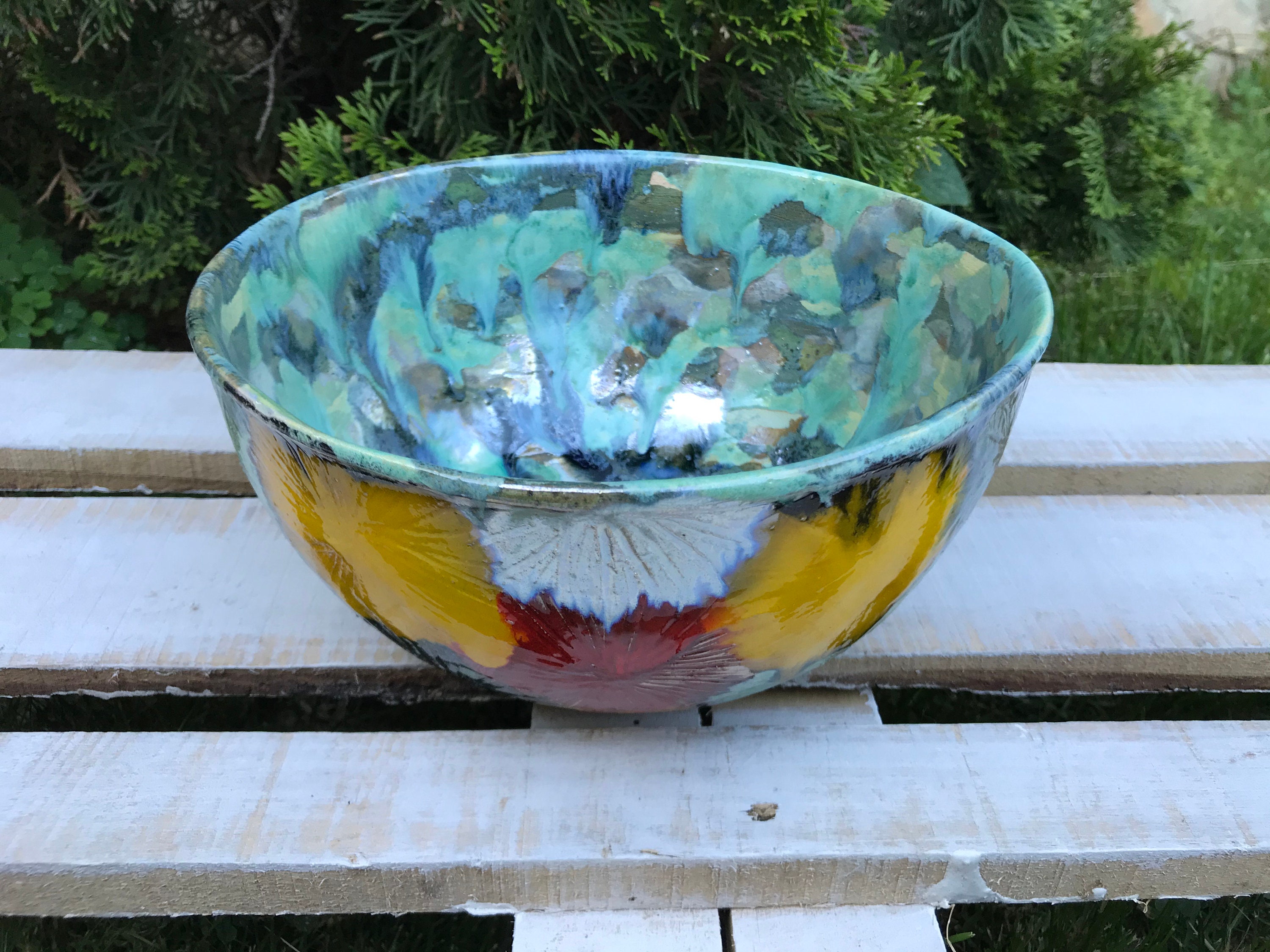 Colorful Bowl Ceramic Art Ceramic Bowl Modern Pottery | Etsy