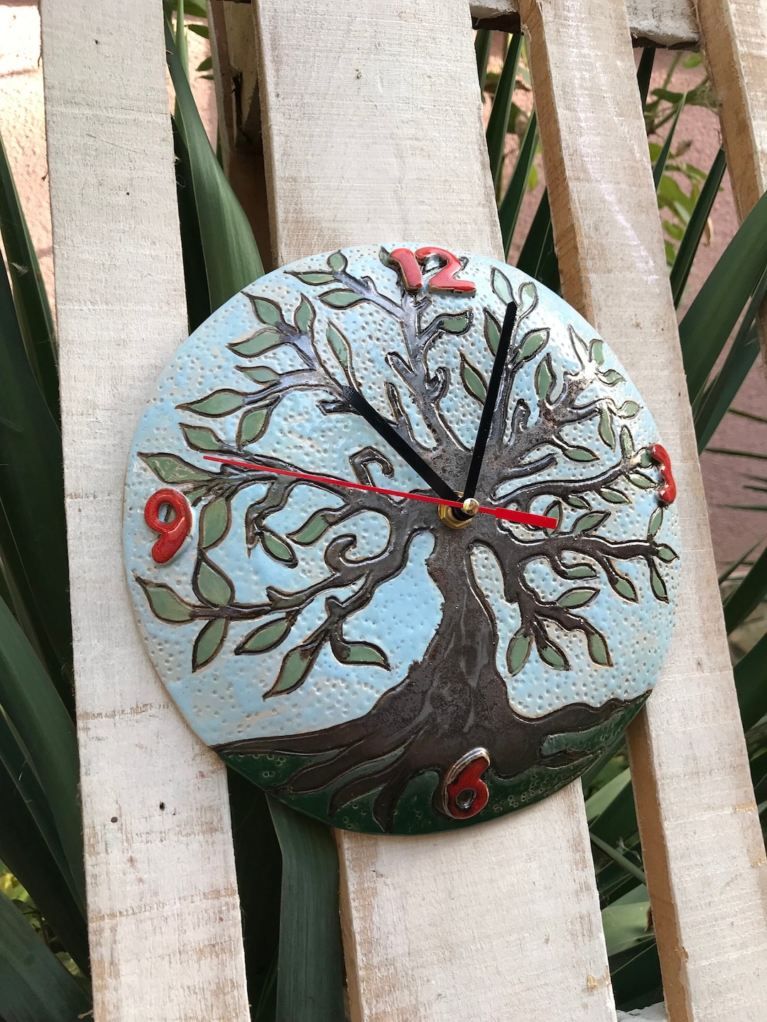Unique Wall Clock, Clock Art, Ceramic Clock, Home Decor, Pottery ...