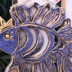 Handmade Ceramic Fish Wall Decor, Coastal Rustic Home Art - Etsy