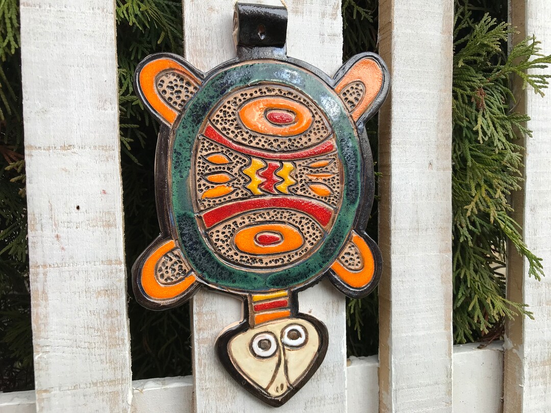 Ceramic Turtlehandmade Handpainted Pottery the Turtle - Etsy