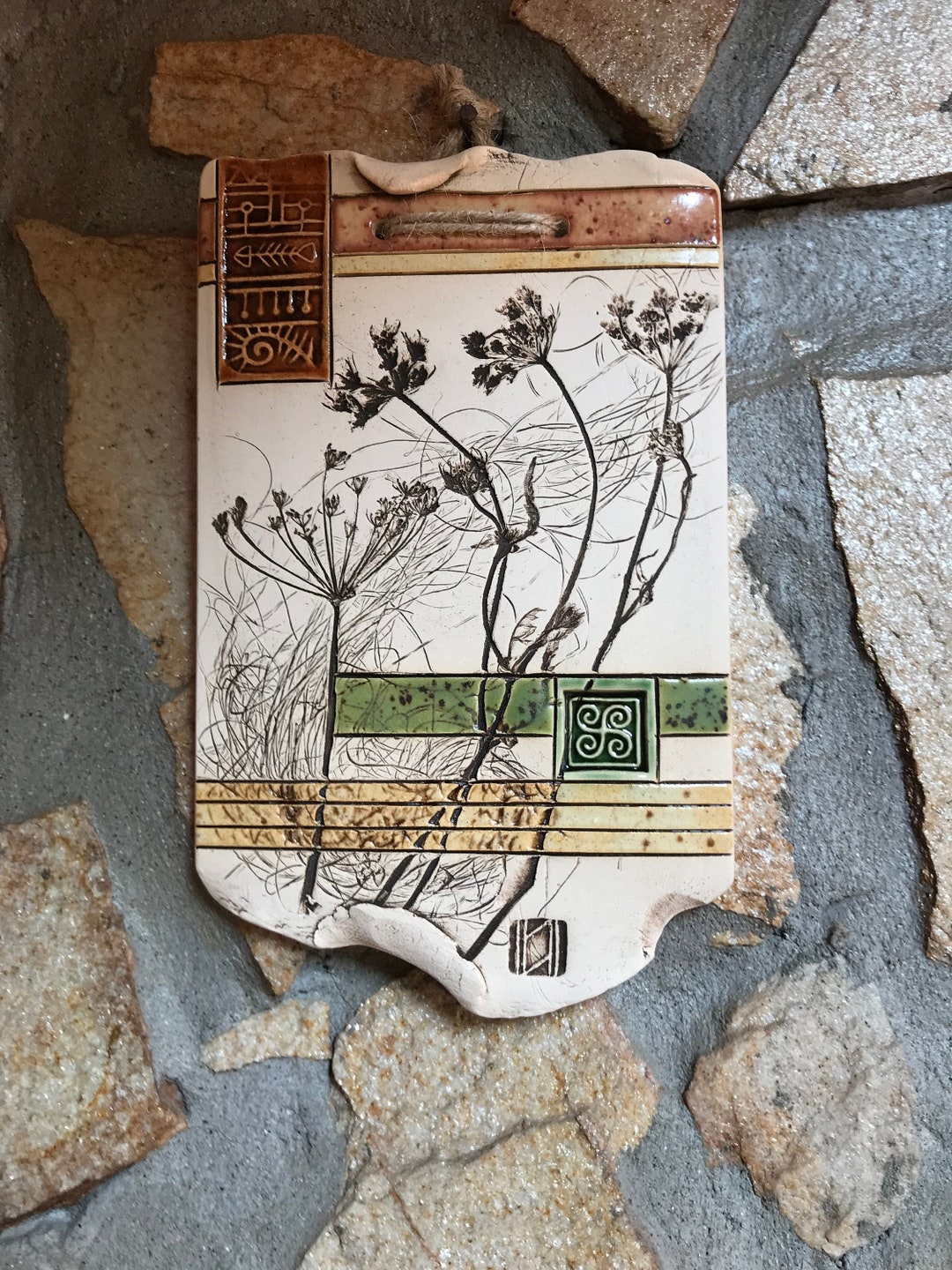 Art Plate, Wall Panel, Wall Plate, Ceramic Plate, Handmade Ceramic ...