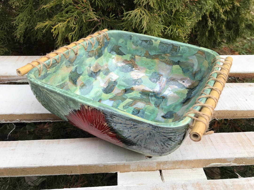Colorful Ceramic Art Bowl, Handmade Pottery Fruit Bowl - Etsy