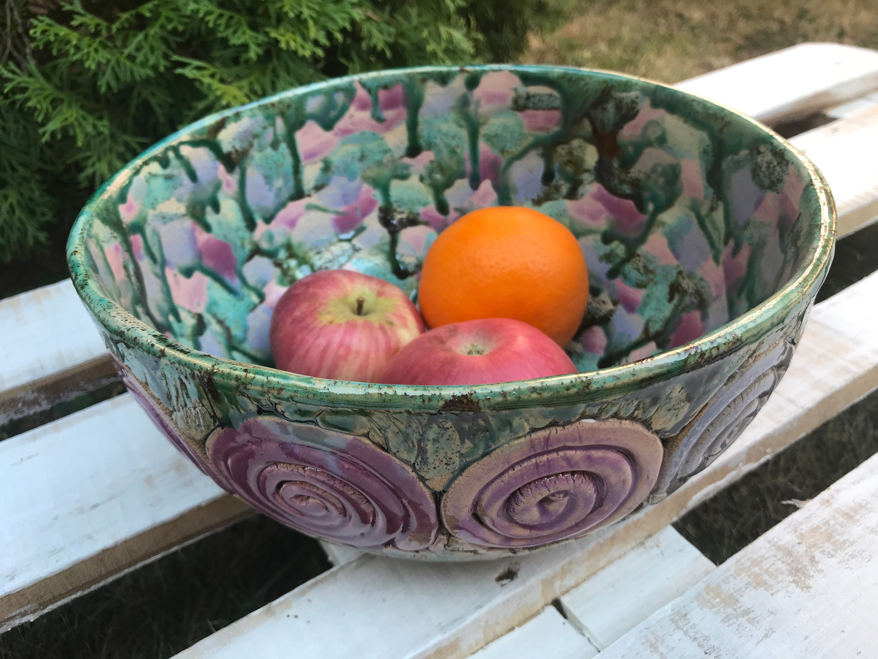 Colorful Bowl, Ceramic Art, Ceramic Bowl, Modern Pottery, Fruit Bowl ...