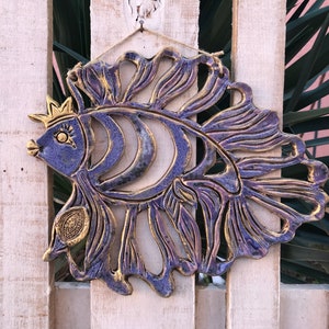 Big Ceramic Fish Wall Decor Fish Zodiac Decor Fish Rustic Home Decor ...