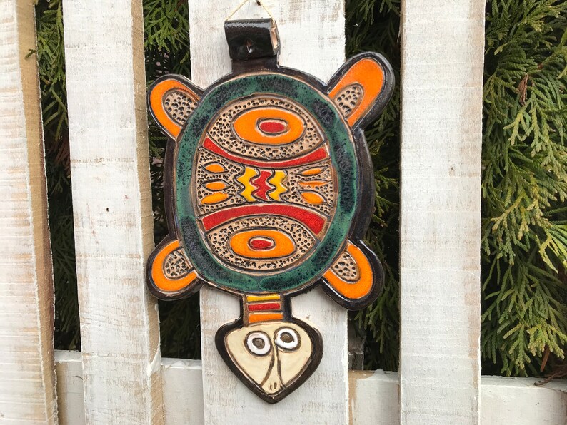 Ceramic Turtlehandmade Handpainted Pottery the Turtle - Etsy