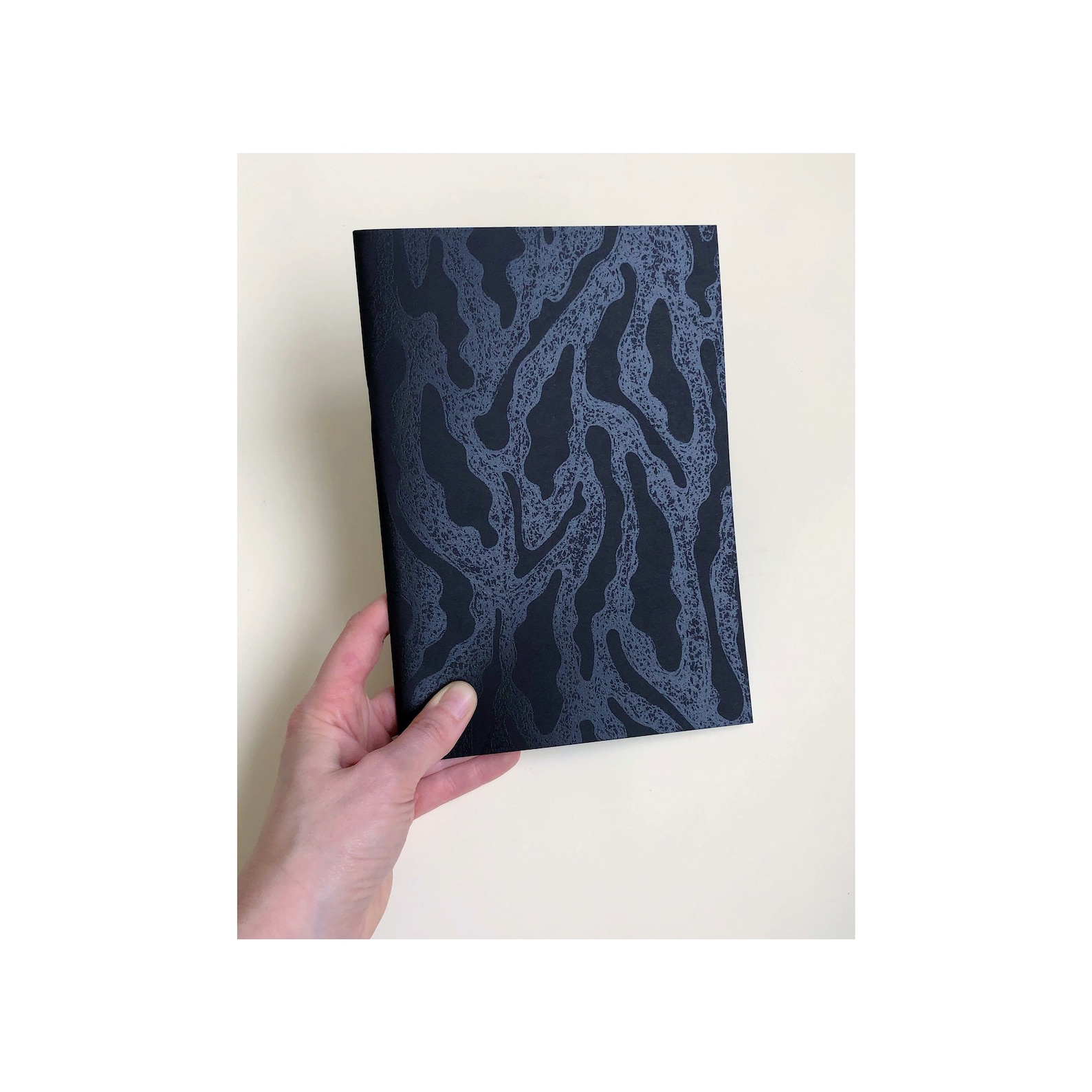 Screen Printed Notebook - Abstract Pattern. Hand Made in London. Black ...