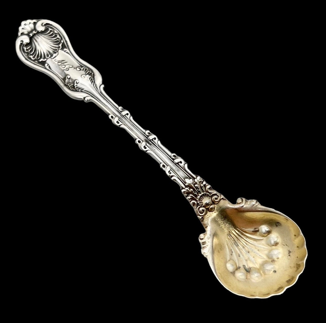 WHITING IMPERIAL QUEEN Mastet Salt Spoon Sterling Silver & Gold Wash - Etsy
