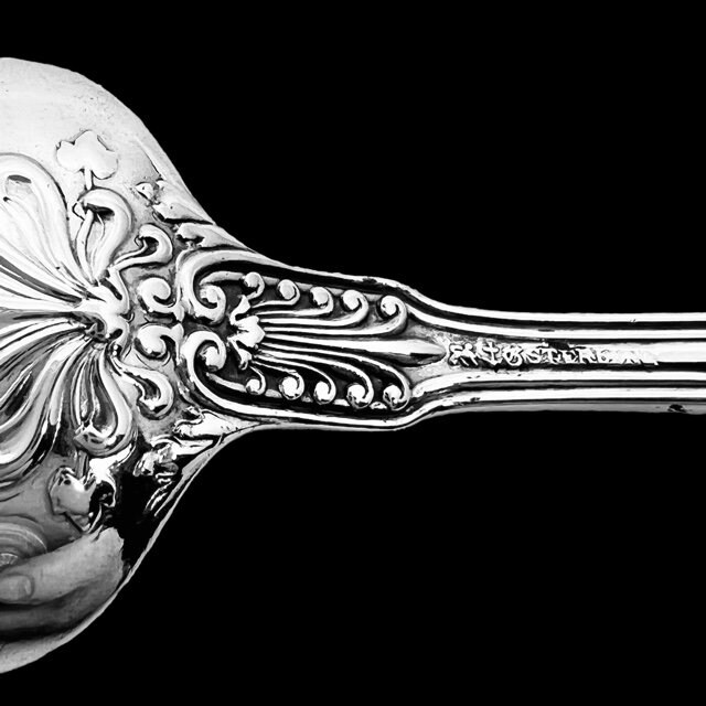 KING GEORGE Master Salt Spoon Sterling Silver 3 5/8 - Etsy