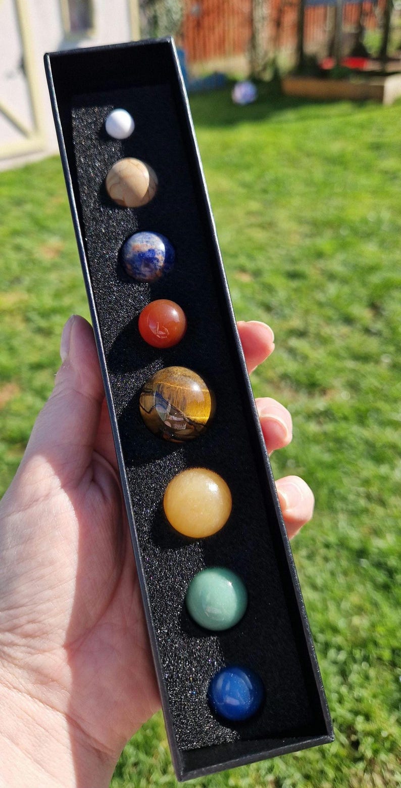 Crystal Planets Solar System Set! Mercury, Venus, Earth, Mars, Jupiter ...