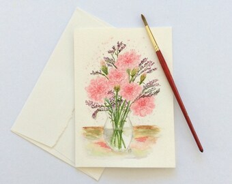 Pink Carnations Impressionistic Mosaic Art - Etsy
