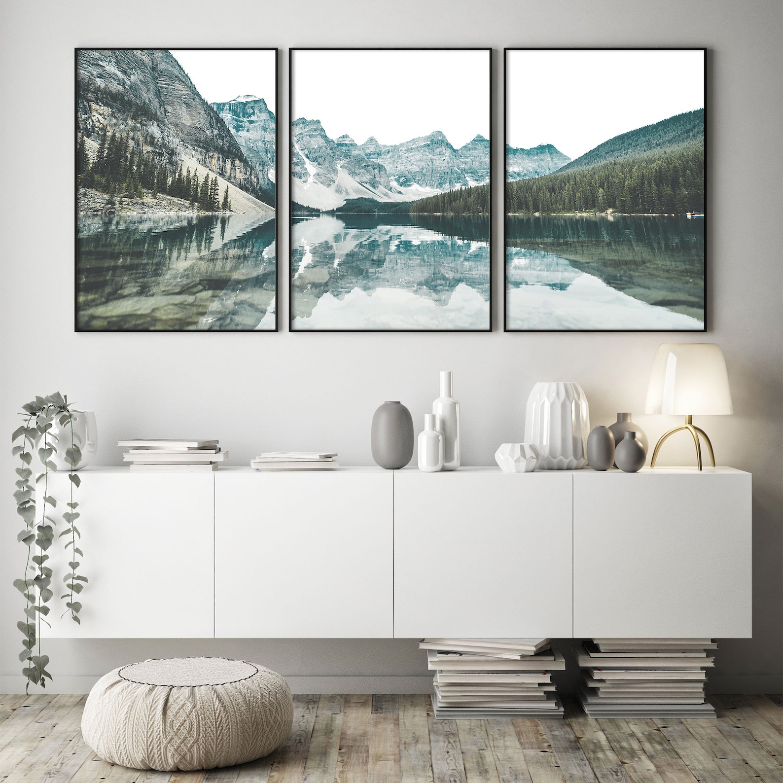Nature Print Set of 3 Wall Art Landscape Print Set of 3 Mountain Print ...