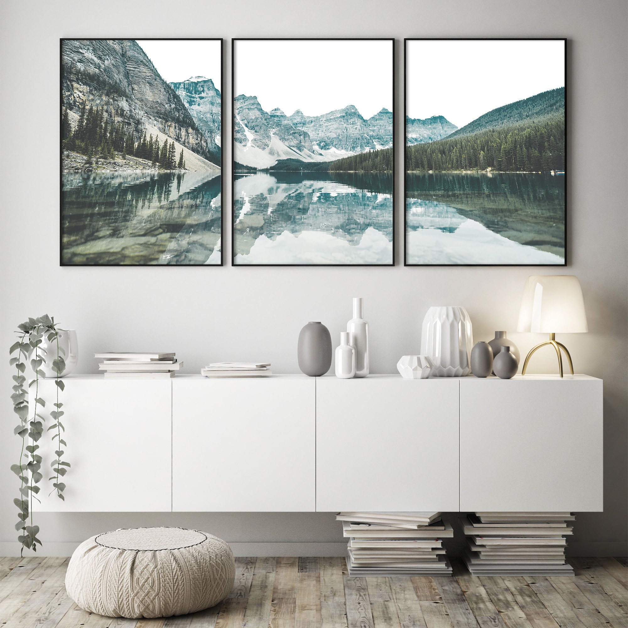 Nature Print Set of 3 Wall Art Landscape Print Set of 3 - Etsy
