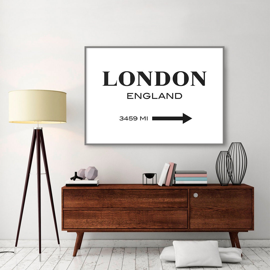 London Print England Poster London Wall Art London Sign London | Etsy