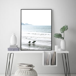 Coastal Print Beach Print Surfboard Wall Art Surfer Print Surf Poster ...