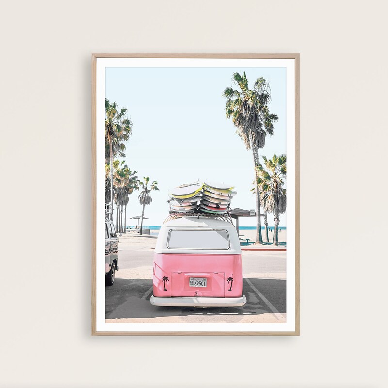 Pink Volkswagen Bus Decor - Etsy