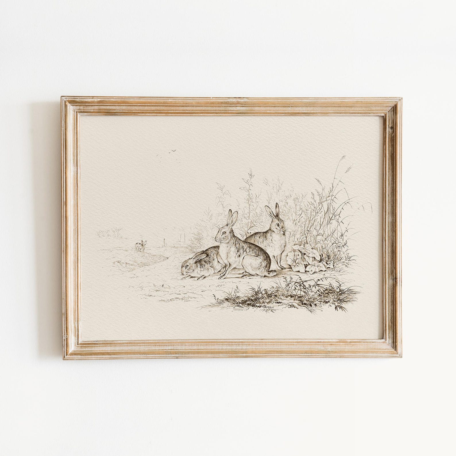 Woodland Animal Prints Set: Rustic Farmhouse Cottage Decor, Neutral ...
