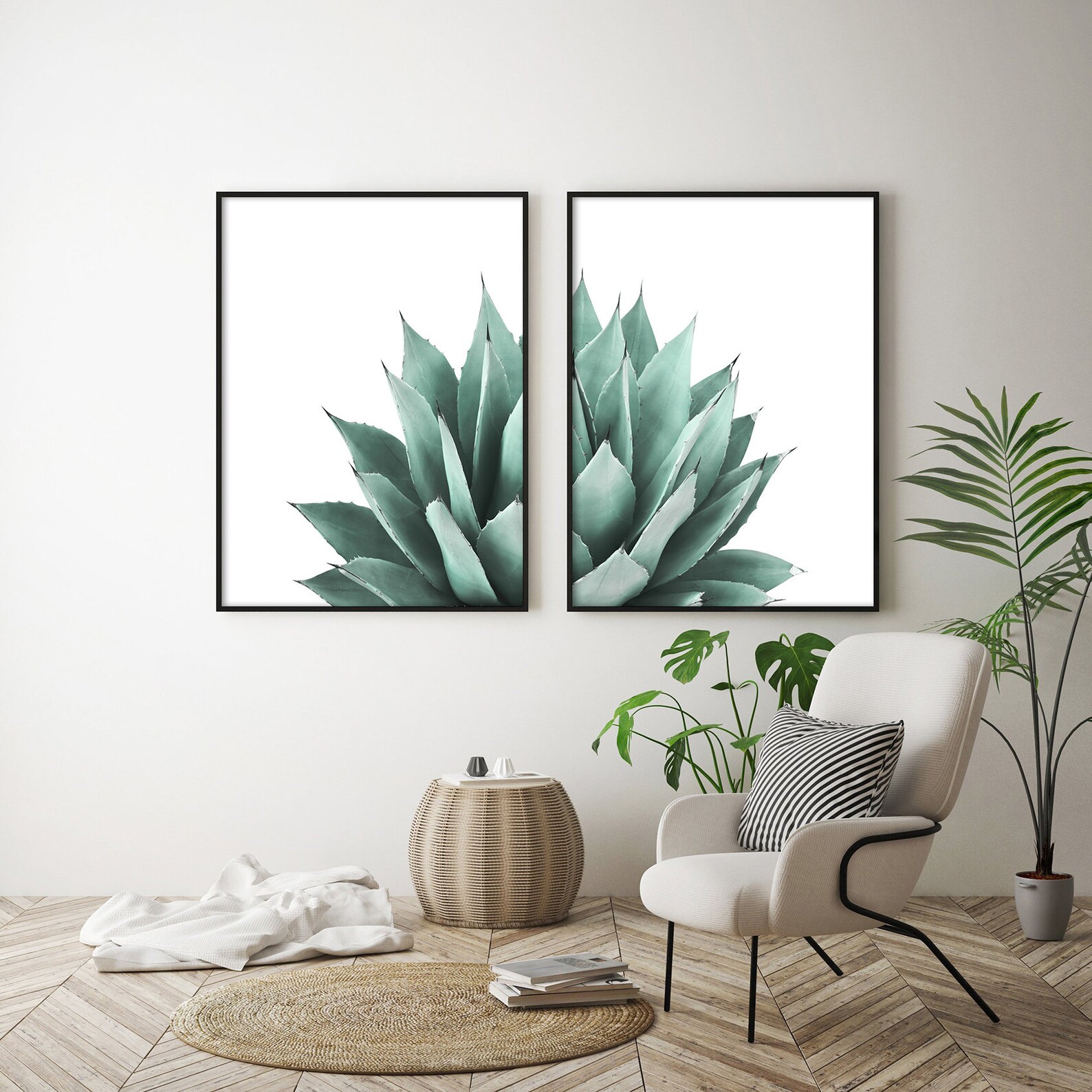 Agave Print Cactus Print Set of 2 Botanical Prints Cactus Printable ...