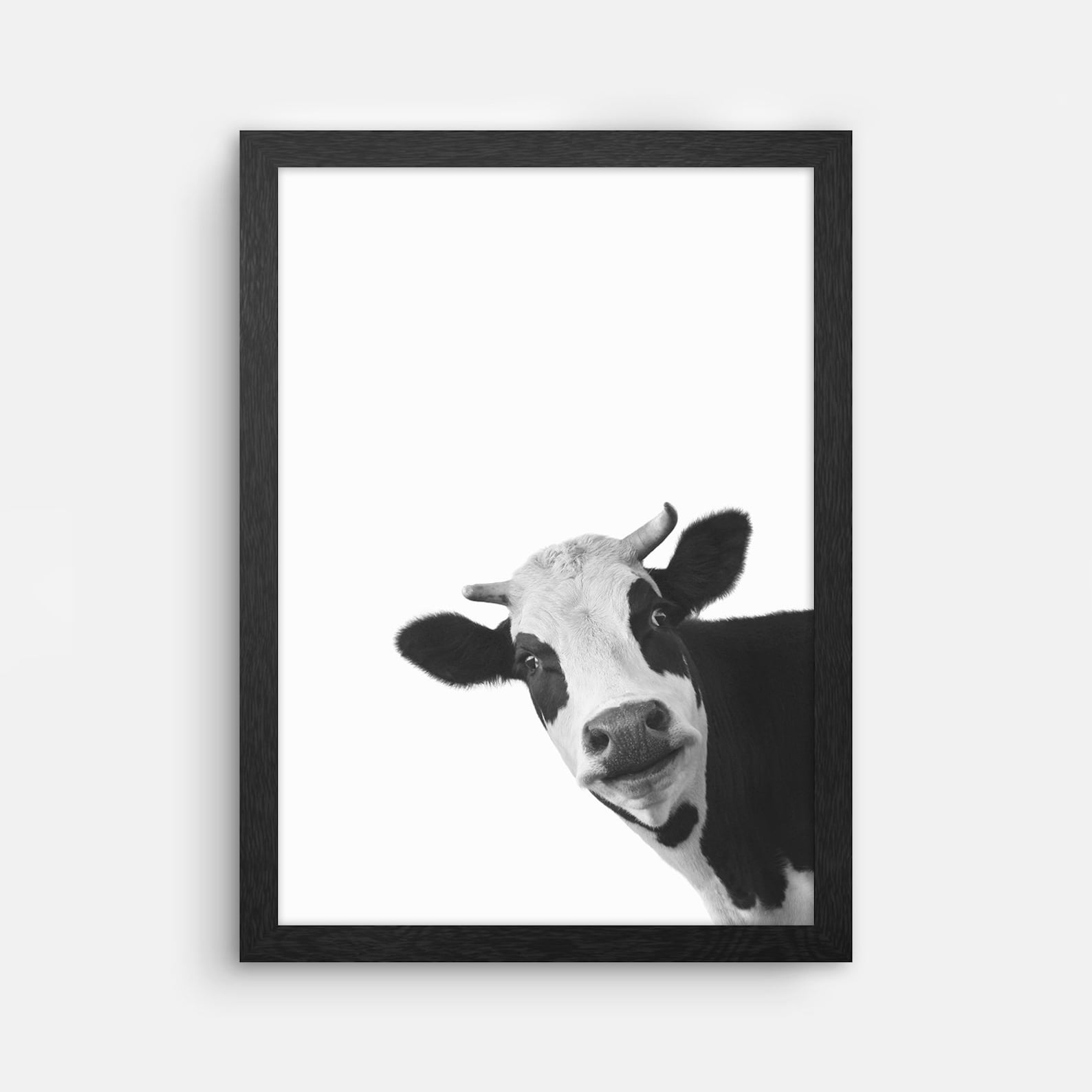Black and White Cow Print Farm House Decor Cow Art Cow - Etsy