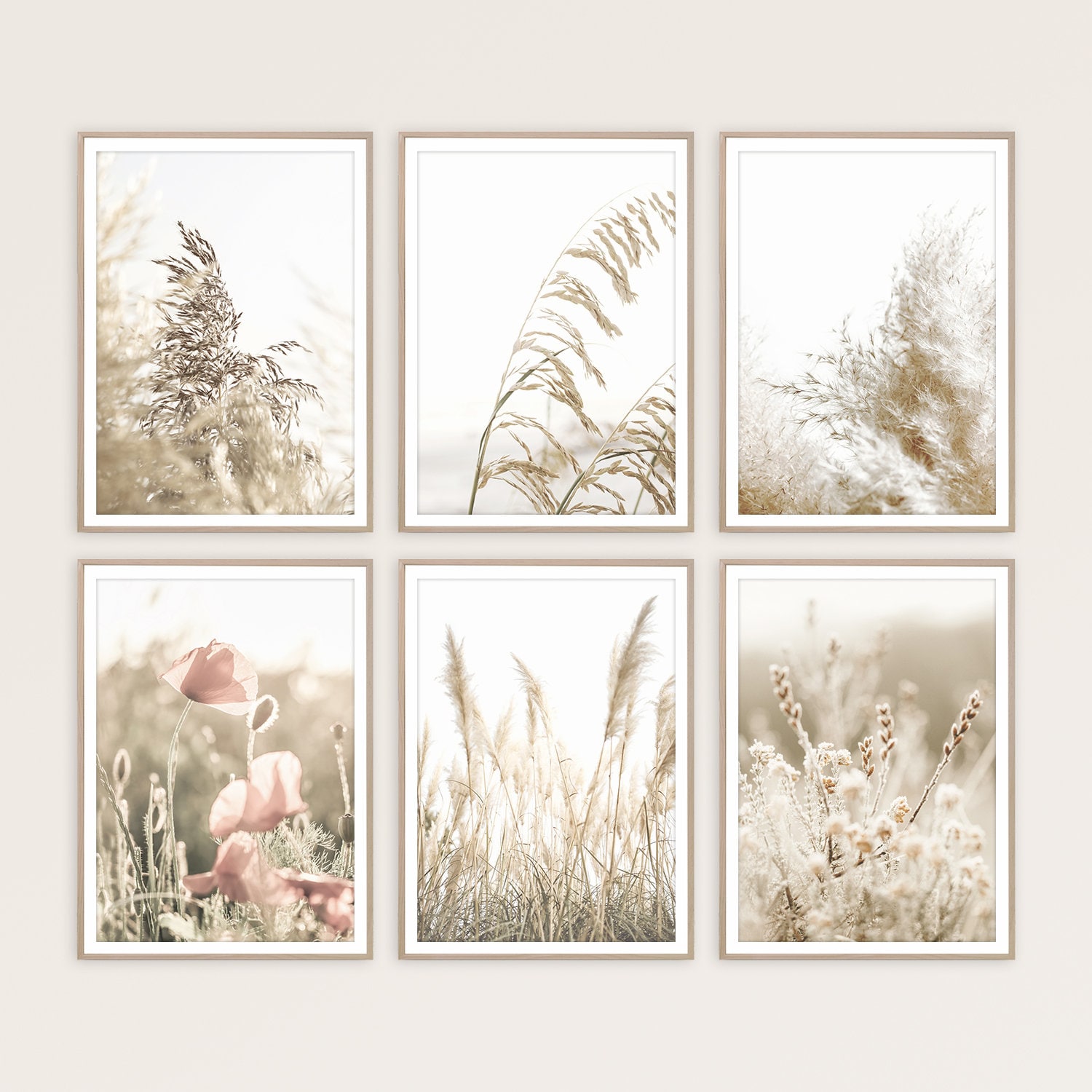 Wall Art Set Farmhouse Decor Botanical Prints Set of 6 Prints | Etsy